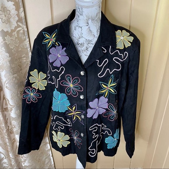 Indigo | Jackets & Coats | Indigo Moon Womens Xl Jacket Art To Wear ...